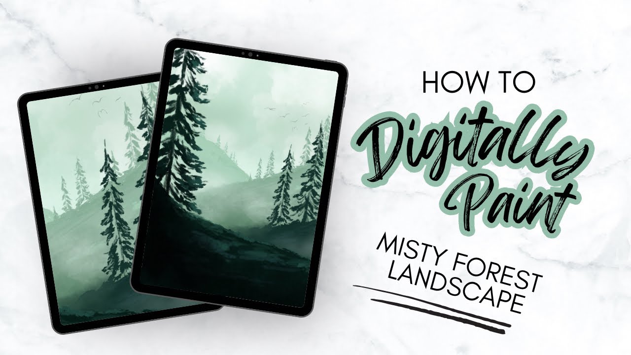 Proceate Tutorial: Misty Forest Landscape Digital Painting - YouTube