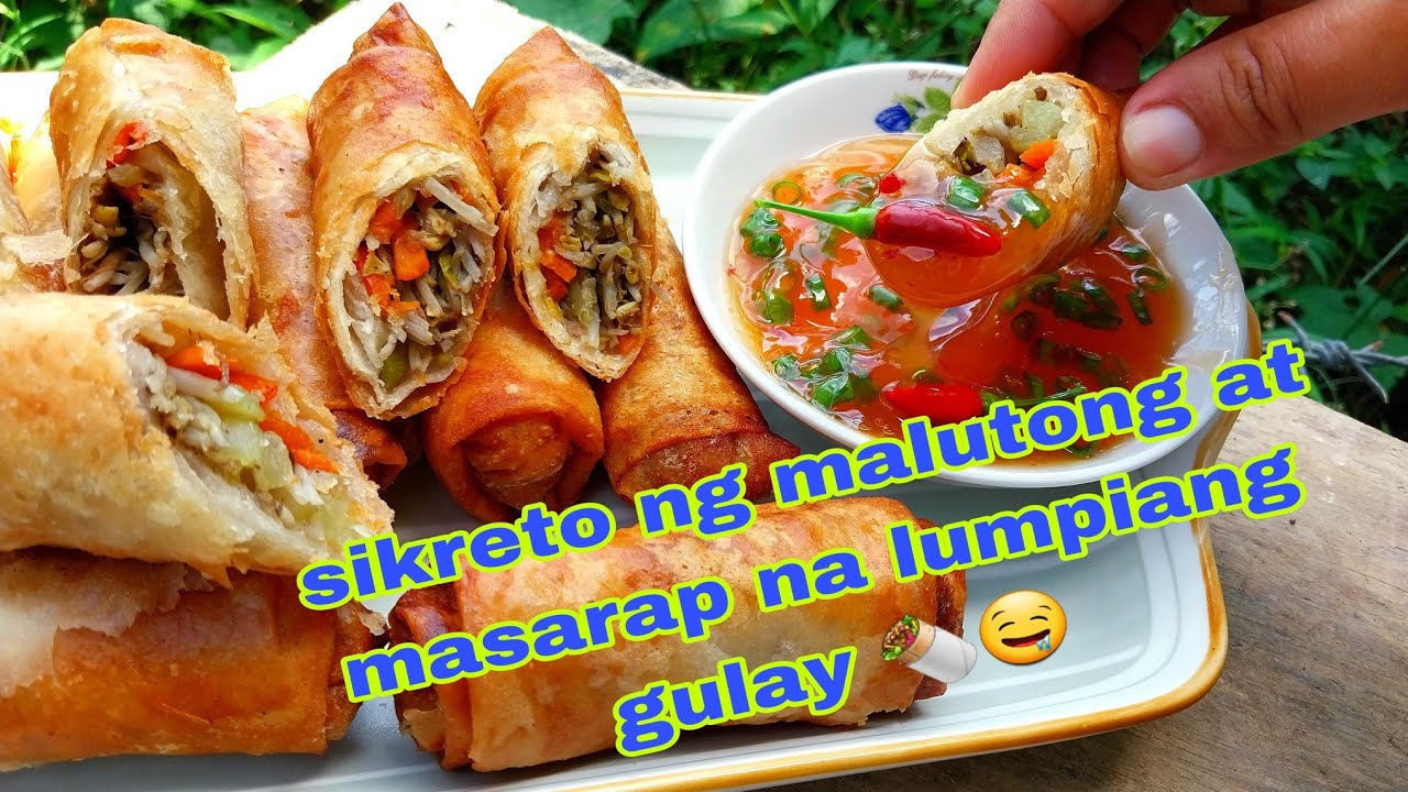 SIKRETO NG MALUTONG AT MASARAP NA LUMPIANG GULAY🌯😋🤤 - YouTube