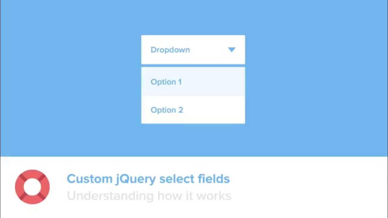 Custom jQuery Select Fields - YouTube