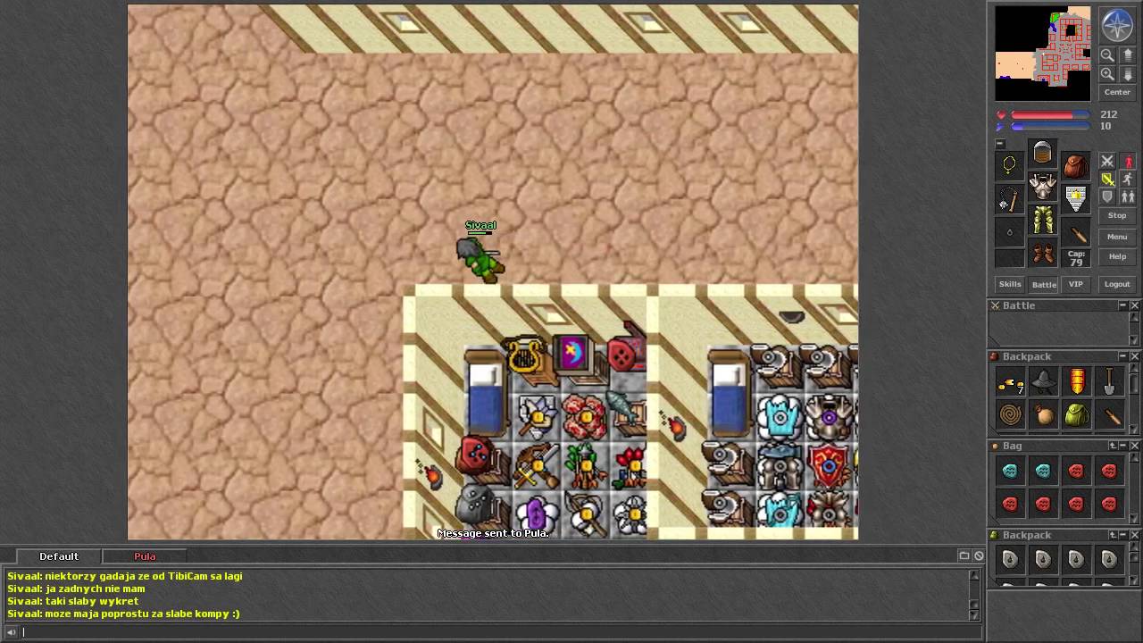 Tibia [7.2] Hunting Rotworms and Femor Hills - YouTube