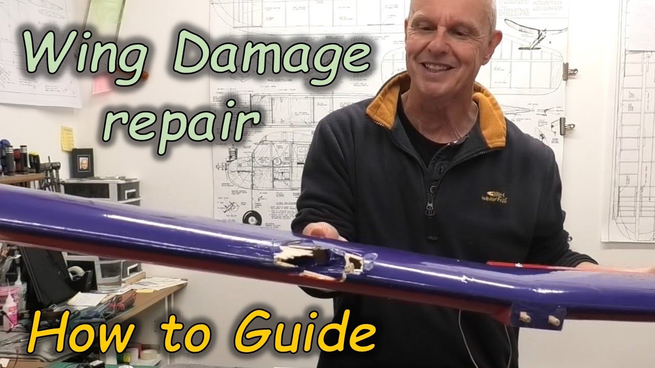 How To: Damaged Wing Repair - GP Trainer 60 takes a knock!! - YouTube