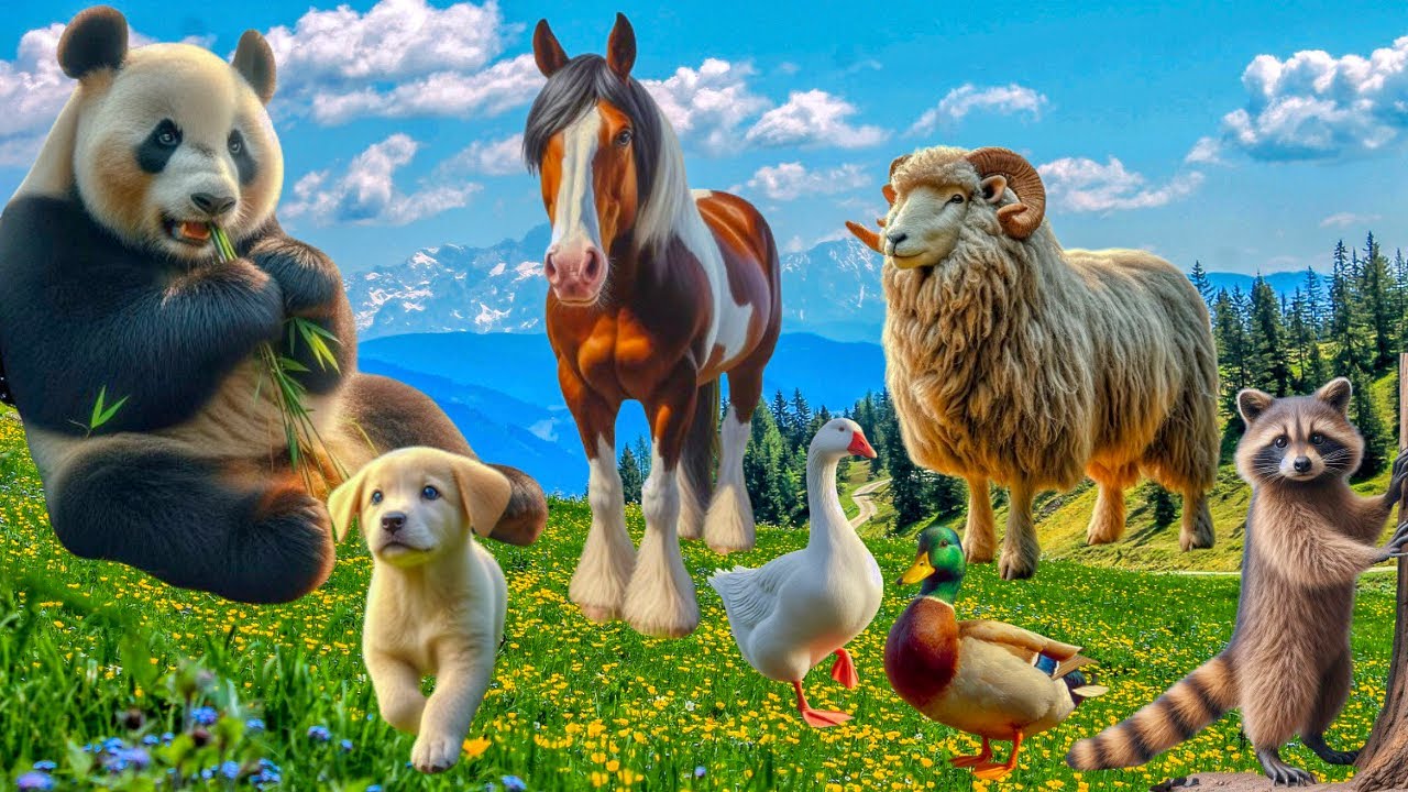 Wild Animal Sounds in Nature: Orangutan, Lion, Kangaroo, Puma, Goose ...