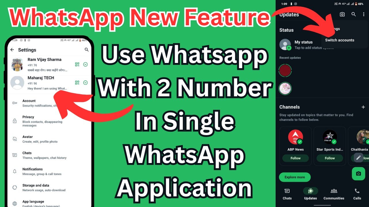 Use WhatsApp Multiple Account in Single App | WhatsApp New Features ...