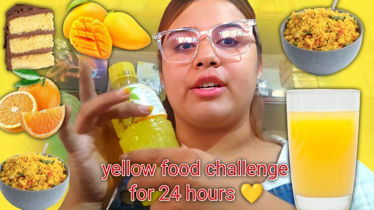 The Yellow Foods Challenge - I Only Ate Yellow Foods For 24 Hours - YouTube