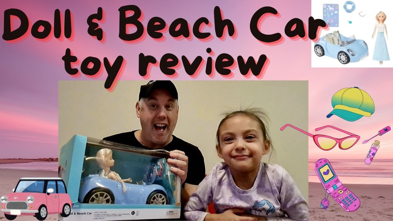 Looney Mooney's Doll & Beach Car toy review - YouTube