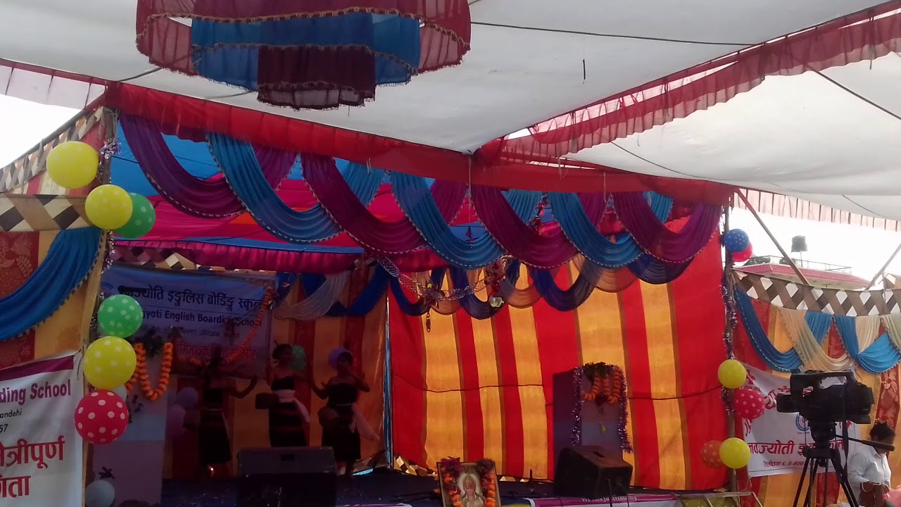 Dhimal dance by four beautiful girls - YouTube