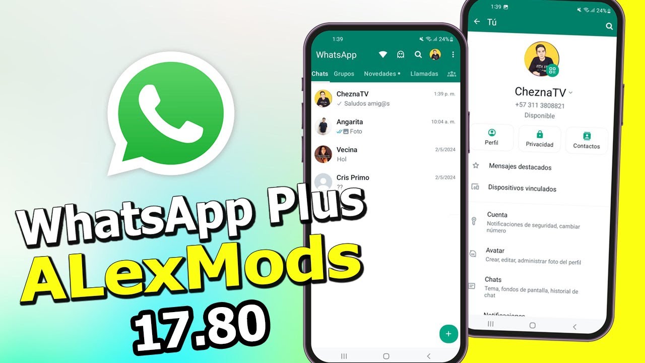 WhatsApp Plus de Alex Mods Nueva Versión 17.80 para Android - YouTube