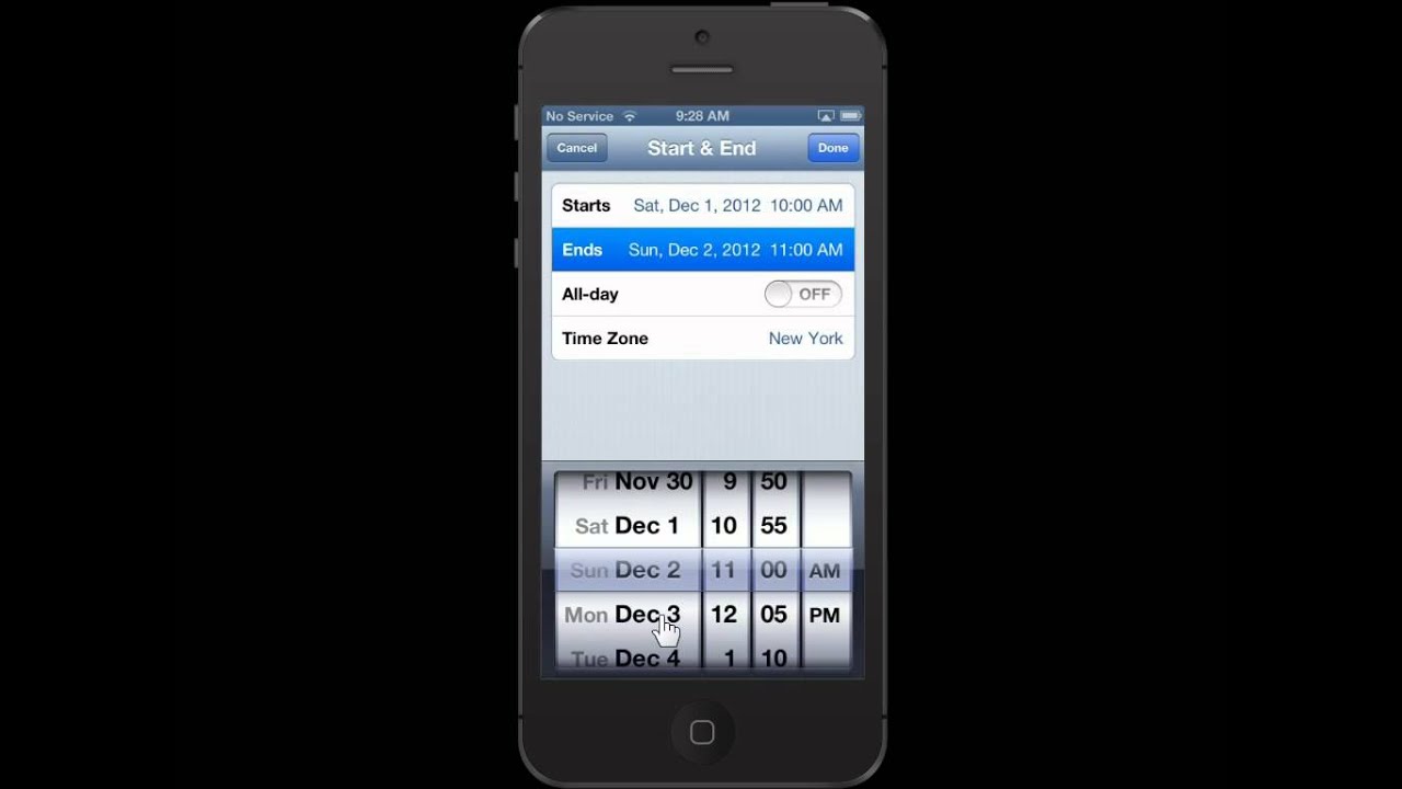 Apple iPhone 5 Add a Calendar Entry - YouTube