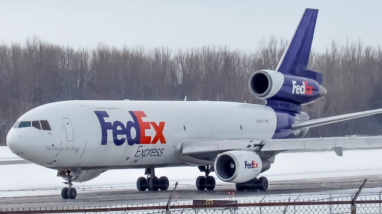 Fedex McDonnell Douglas DC-10F Departing Montreal- Mirabel (YMX/ CYMX ...