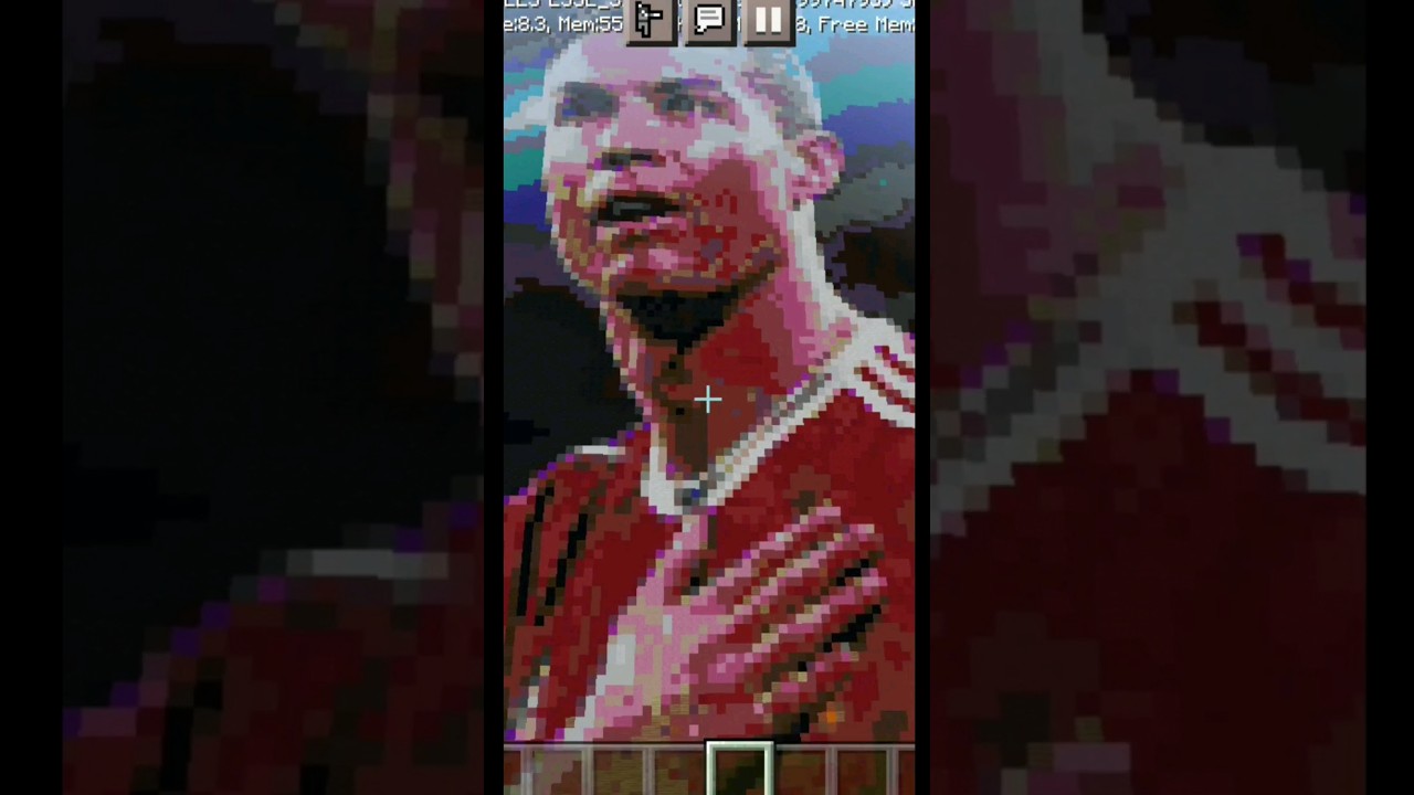 Epic CR7 Pixel Art in Minecraft! | Cristiano Ronaldo Tribute - YouTube