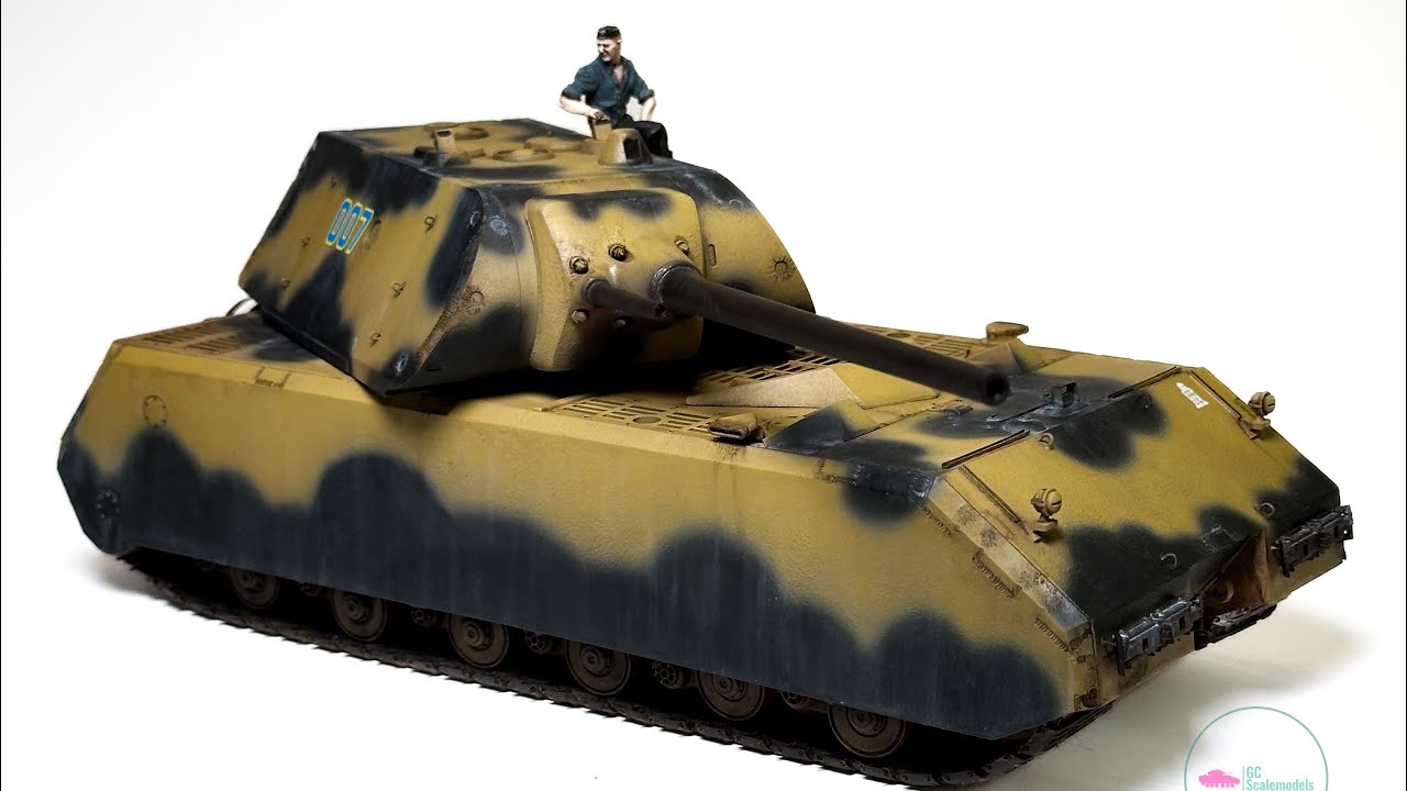 PzKpf VIII Maus 1/35 scale model weathering - YouTube