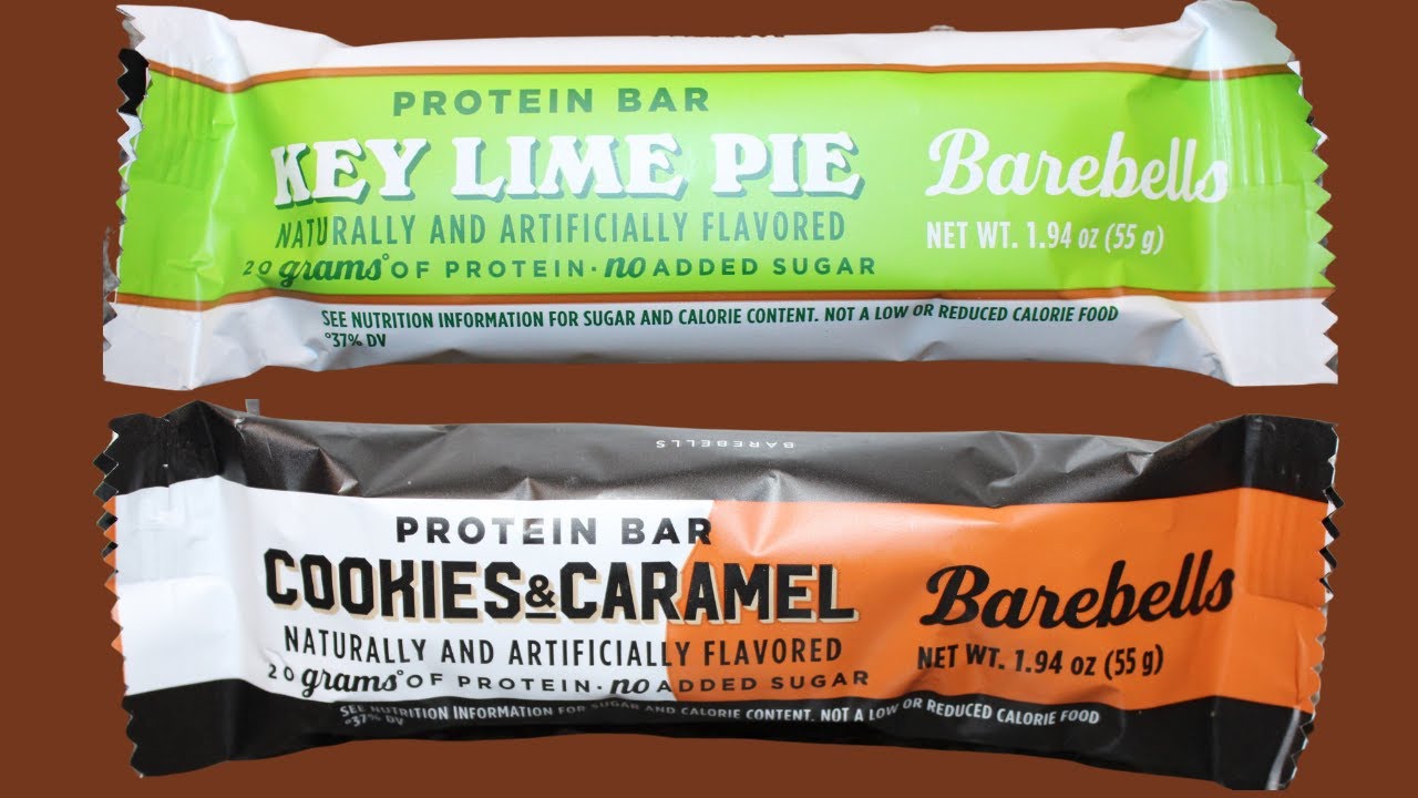Barebells Protein Bar: Key Lime Pie and Cookies & Caramel Review - YouTube