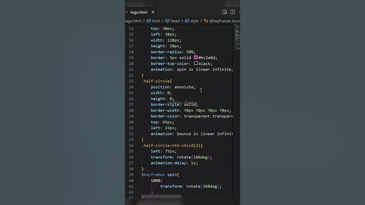 Logo design with html CSS #codingtutorials - YouTube