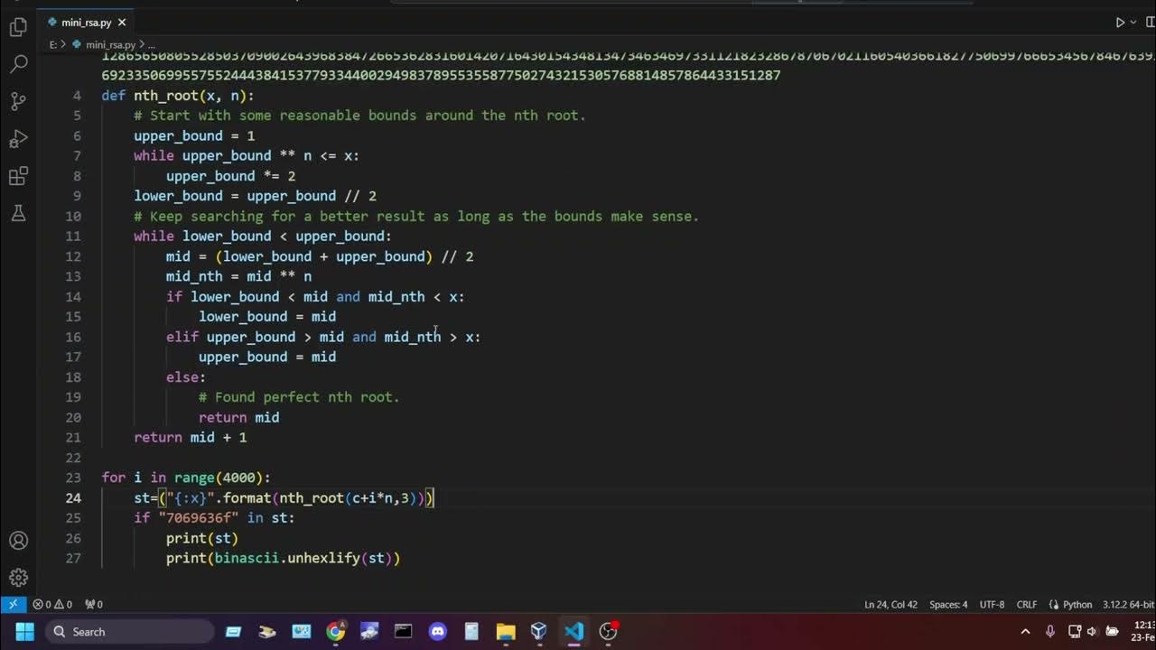 MINI RSA picoCTF - YouTube