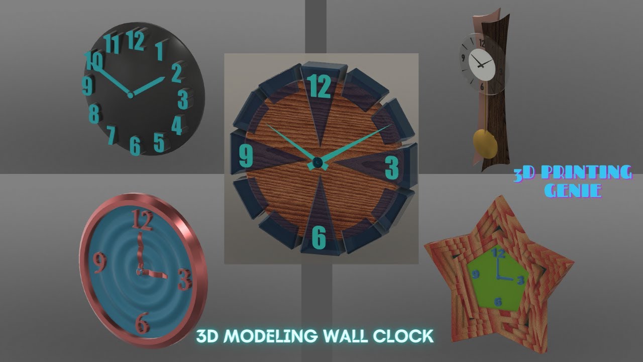 3D Modeling Wall Clock 01 - YouTube