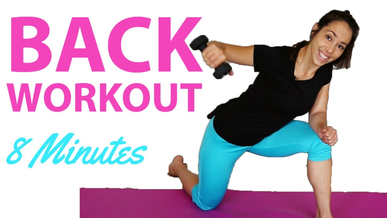 FAST Back Workout for Busy moms | Workout the Bra Fat area 8 Minutes ...