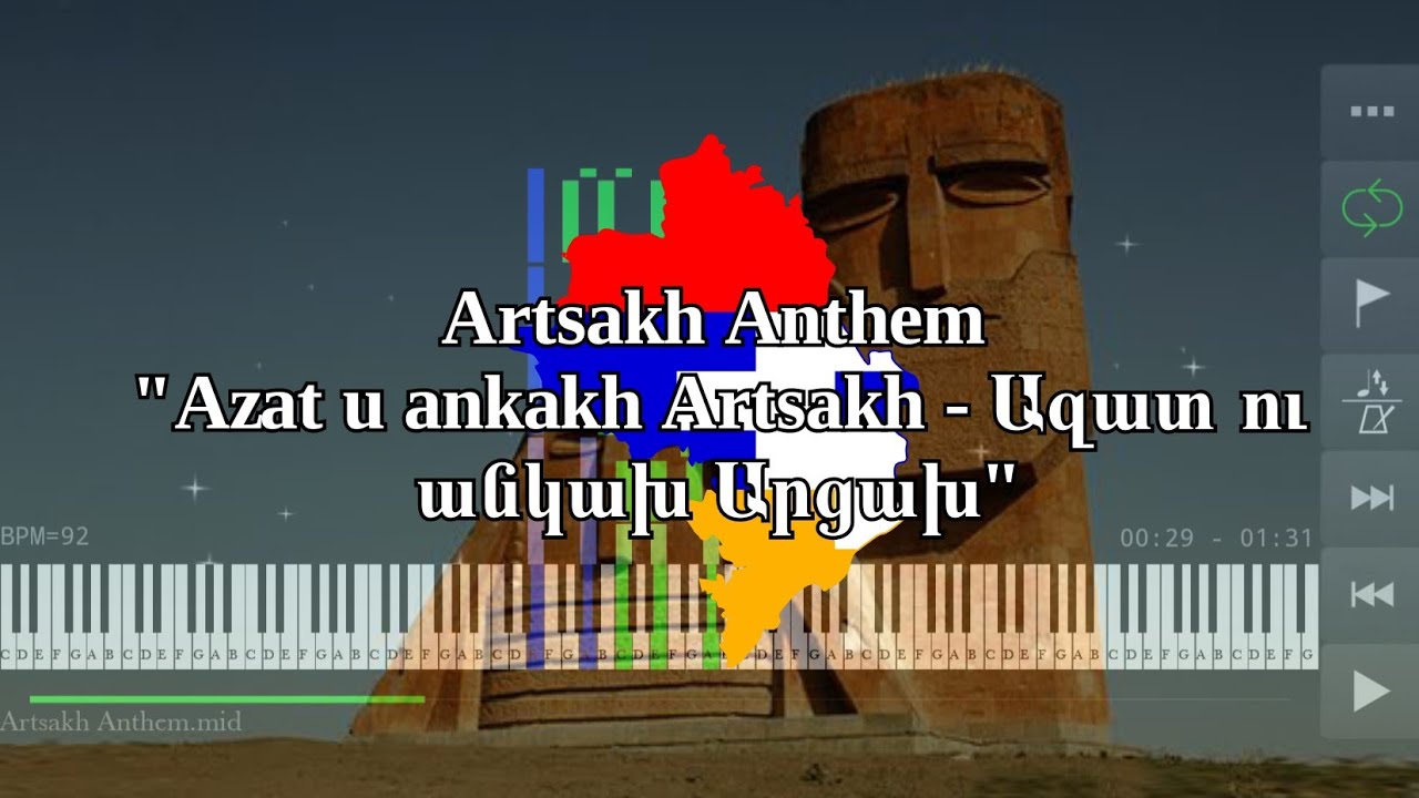 Artsakh Anthem | Ազատ ու անկախ Արցախ - Piano - YouTube