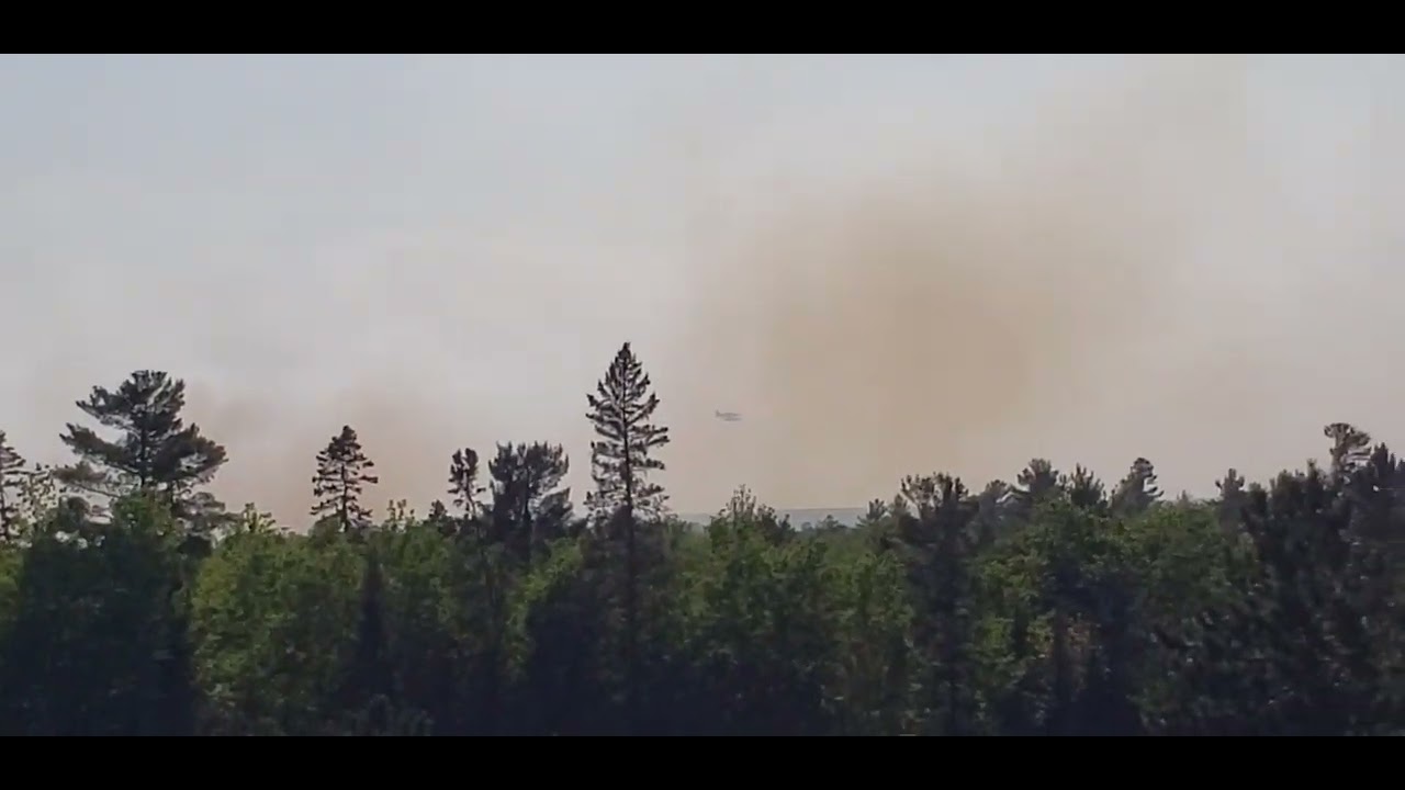 LIVE footage from a forest fire west of Ely, MN 5/27/2023 - YouTube