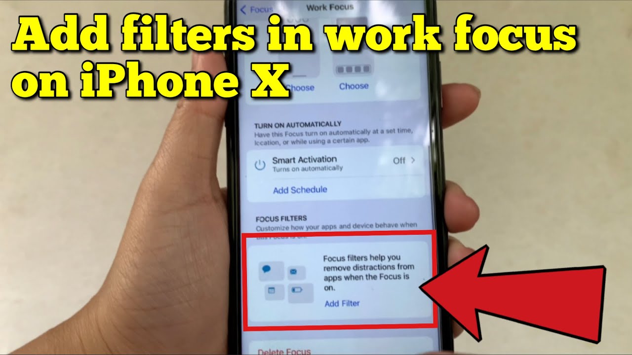 How to add filters in work focus on iPhone X - YouTube