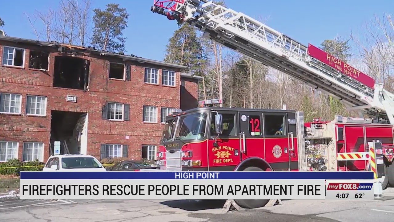 High Point firefighters rescue several people from apartment fire - YouTube