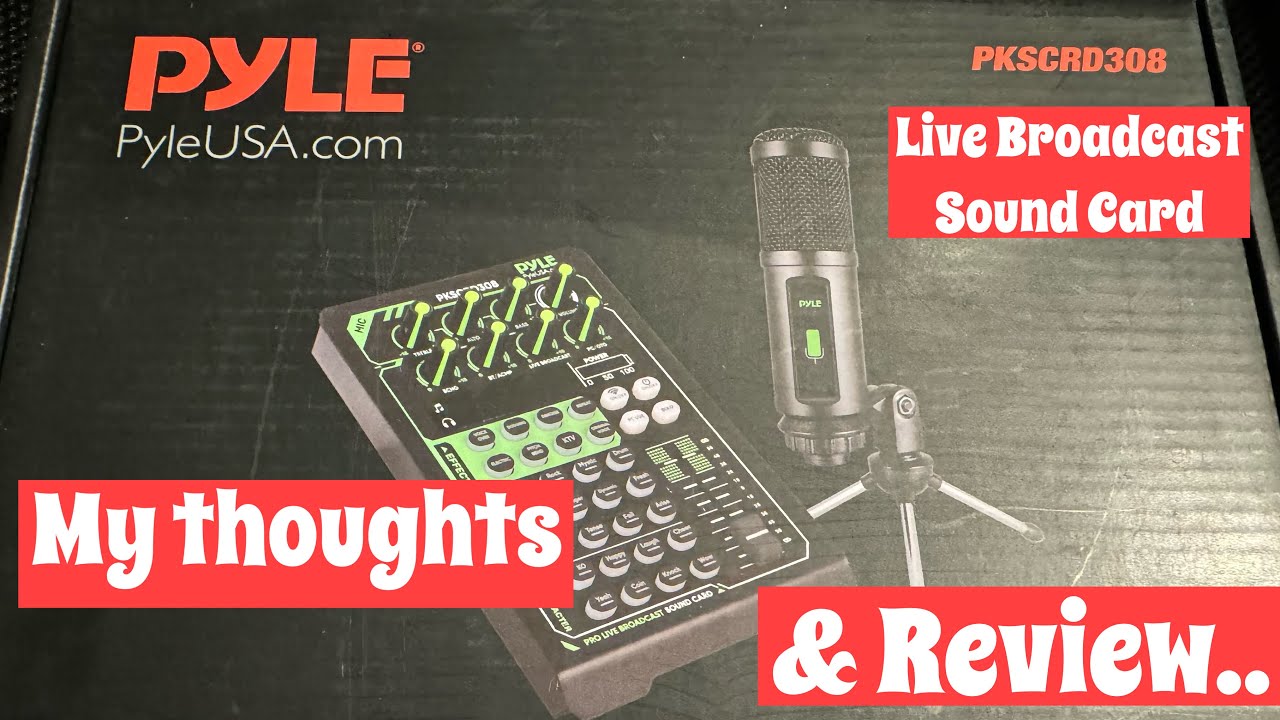 Pyle Portable Broadcast Sound Card with Microphone / model PKSCRD308 My ...