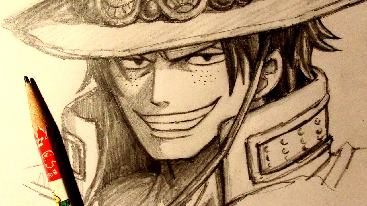 ASMR | Pencil Drawing 182 | Portgas.D.Ace (Request) - YouTube