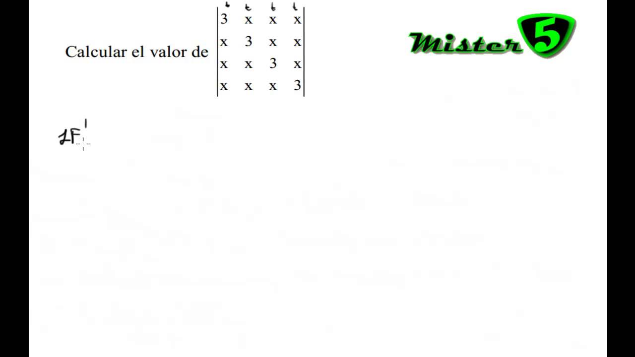 DETERMINANTE 4x4 con incognita. Método Cofactores o Adjunto ...