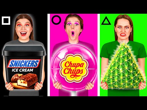 Geometrik Şekilli Yemek Kapişmasi | Harika Şakalar ve Hileler DaRaDa Challenge