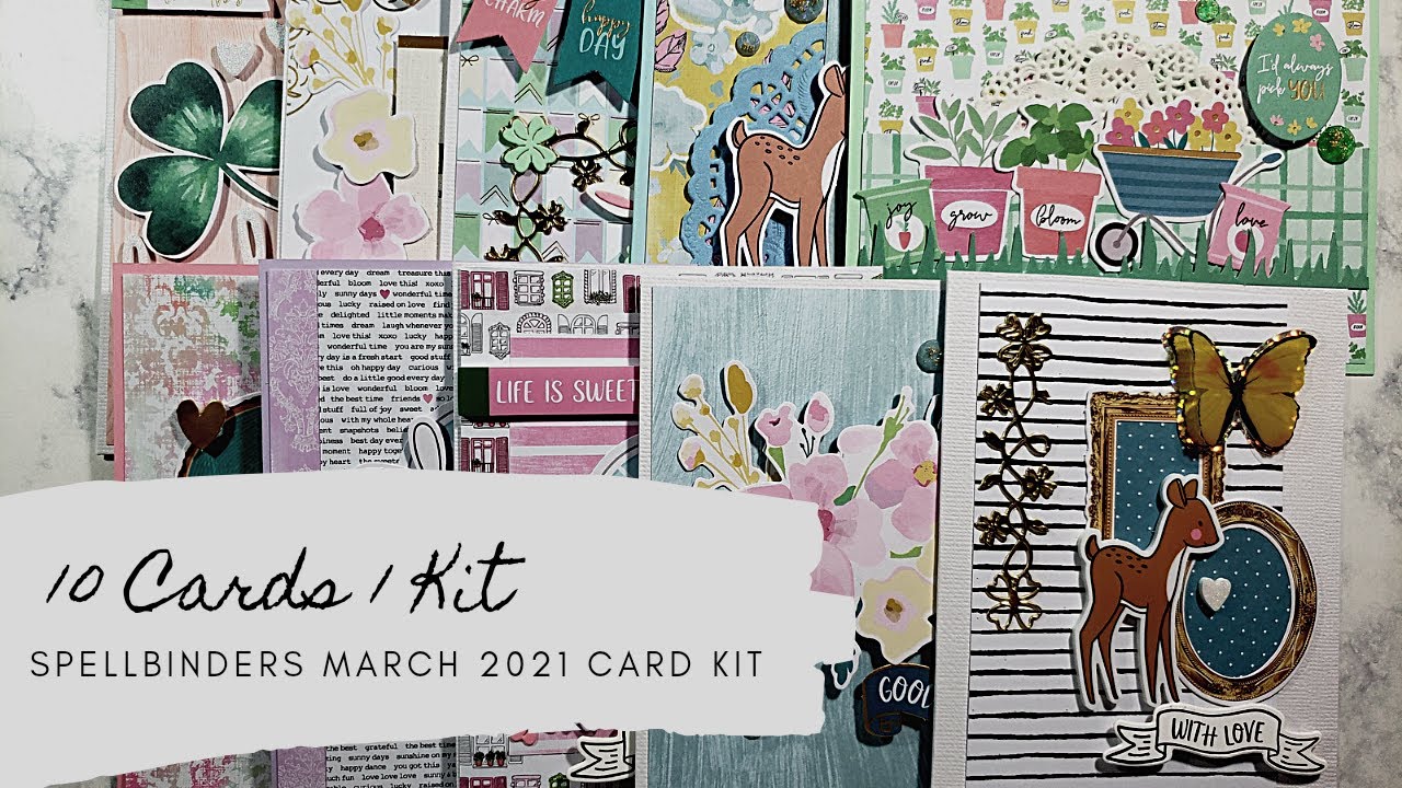 10 Cards 1 Kit | Spellbinders | March 2021 Card Kit | Celebrate Spring ...