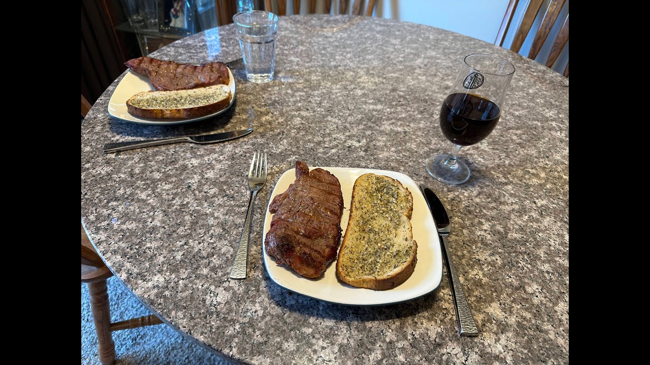 Episode 028 - New York Strip Steaks and Grilled Garlic Bread - YouTube