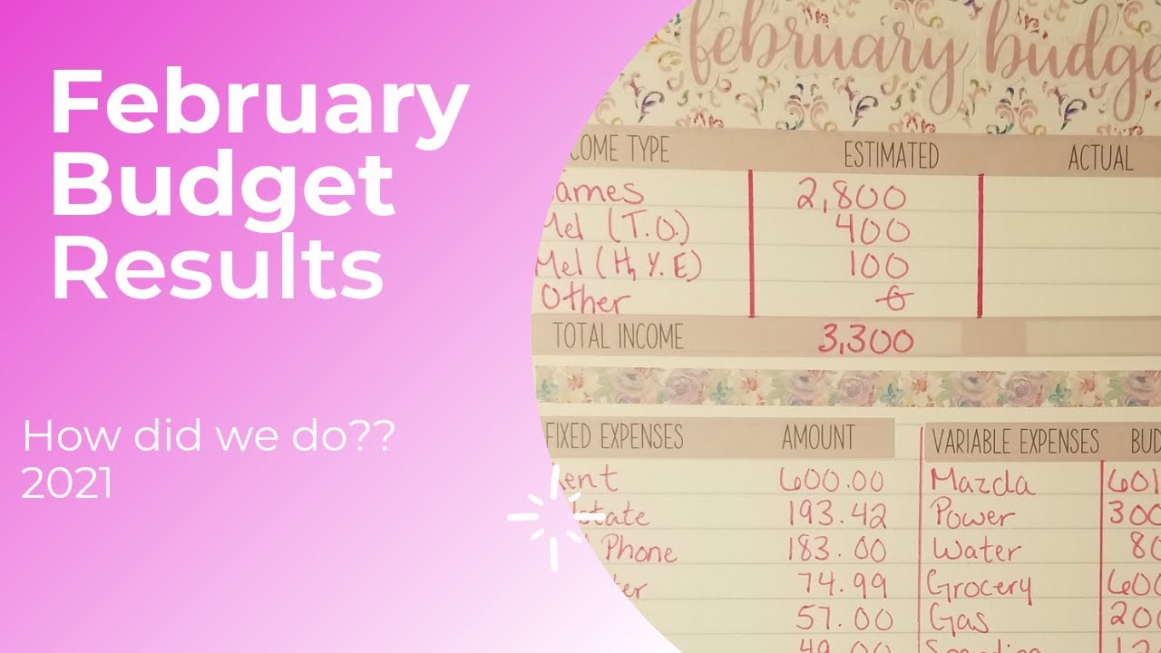 February Monthly Results|| Budgeting 2021|| Closing out our Budget! How ...