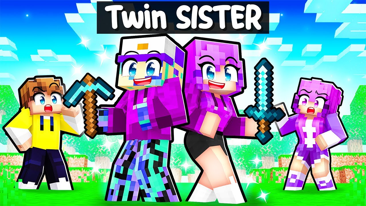 Playing Minecraft With My TWIN SISTER! - YouTube
