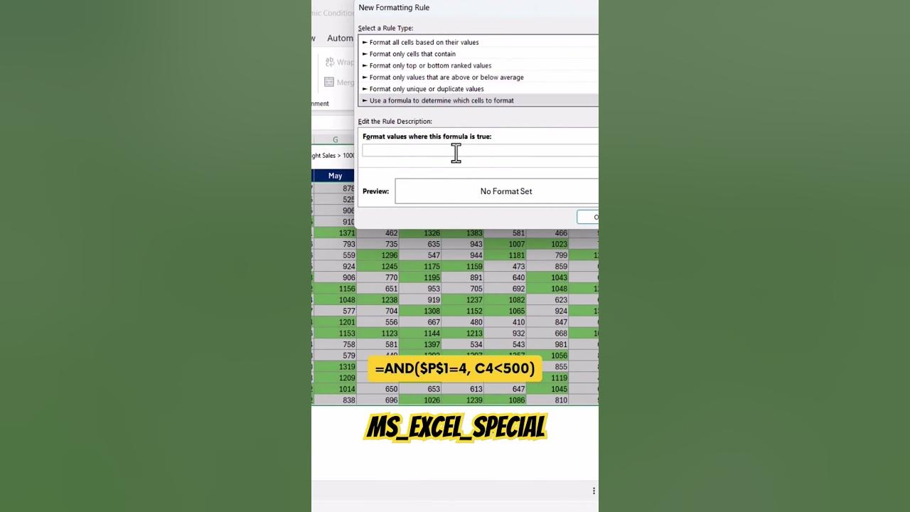Conditional formatting with Radio Button - @MS_EXCEL_SPECIAL - YouTube