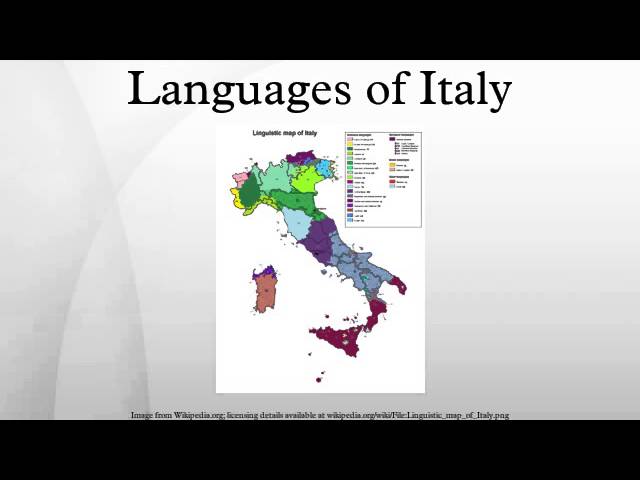 Italy Language Spoken