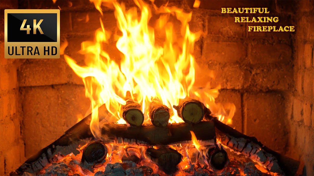 🔥 Relaxing FIREPLACE 10 Hours with Burning Logs and Crackling Fire ...