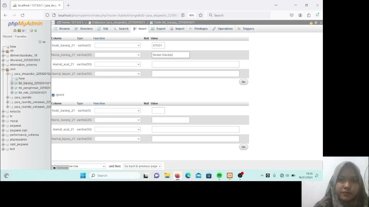 UAS Perancangan Basisdata membuat database menggunakan phpmyadmin dan menampilkan nya. - YouTube