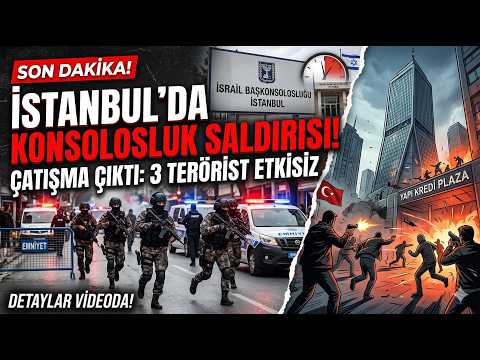 STANBUL’DA TERÖR ALARMI! İsrail Konsolosluğu Önünde Silahlı Çatışma: 3 Saldırgan Etkisiz!