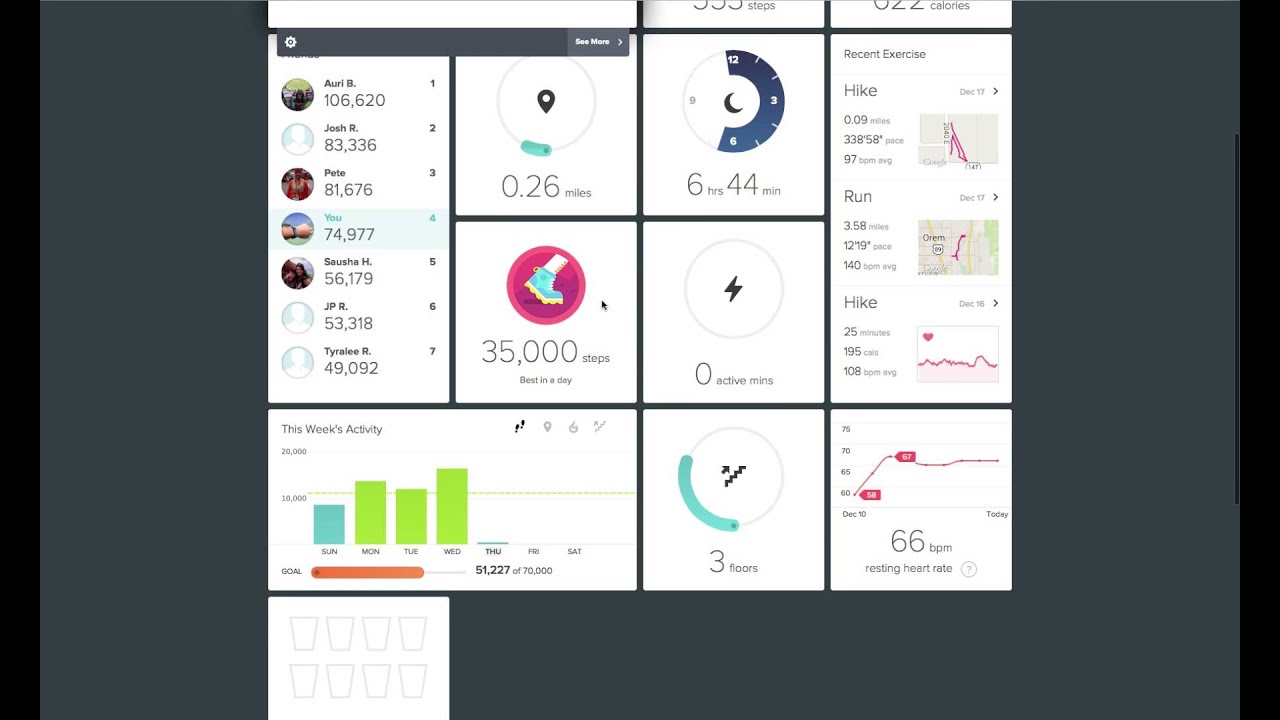 Fitbit Surge Activity Screen Recording - GPS and Heart Rate - YouTube