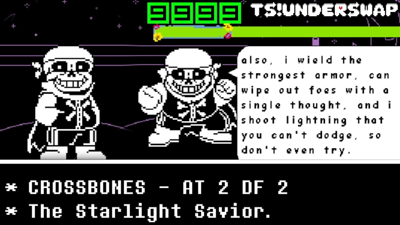 TS!Underswap CROSSBONES Sans Boss Fight (Pacifist Route Part 7) - YouTube