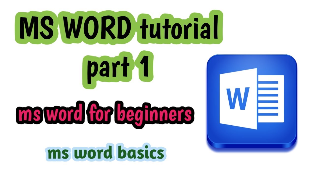 ms word tutorial part 1 .. how to use ms word home menu ... Ms word for ...