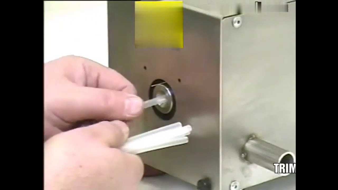 catheter trimming machine - YouTube
