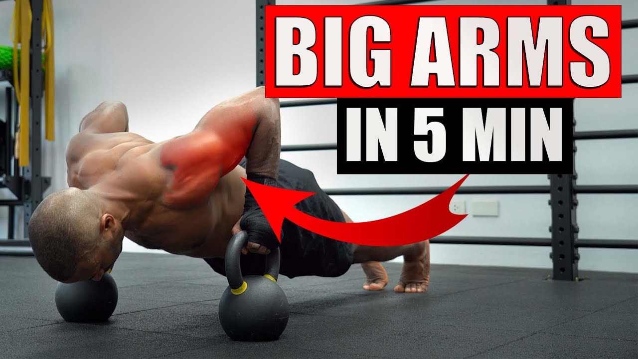 Build Big ARMS in 5 Minutes (AT HOME, NO EQUIPMENT) - YouTube
