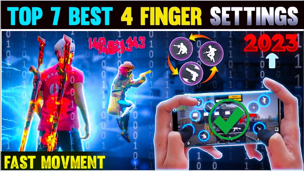 Top 7 Best 4 FINGER custom hud Free Fire🤯(MOVMENT+HEADSHOT)😎Best Custom ...