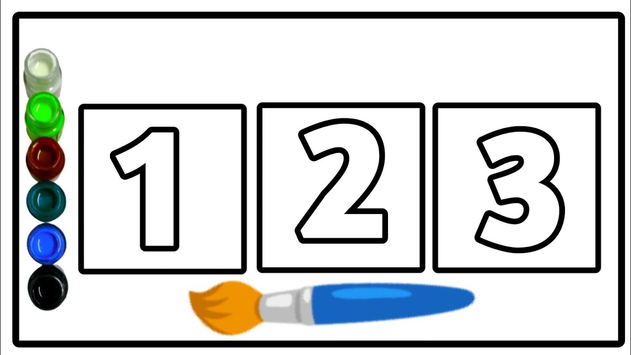 Number counting 1 to 8 | One Two Three Four Five Six | 123456 | Kids ...