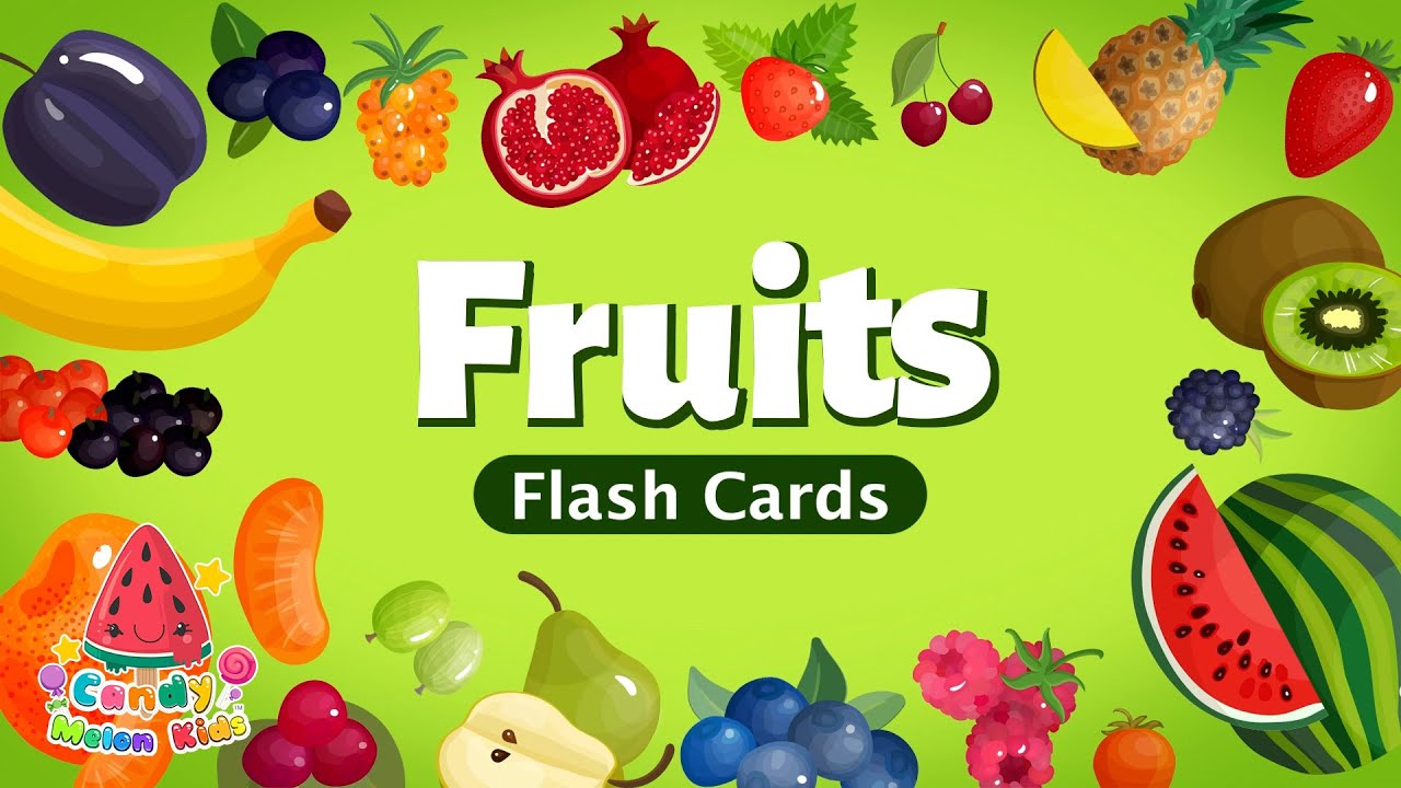 Fruits Flash Cards for Kids | Video Flash Cards | Learn to Talk ...