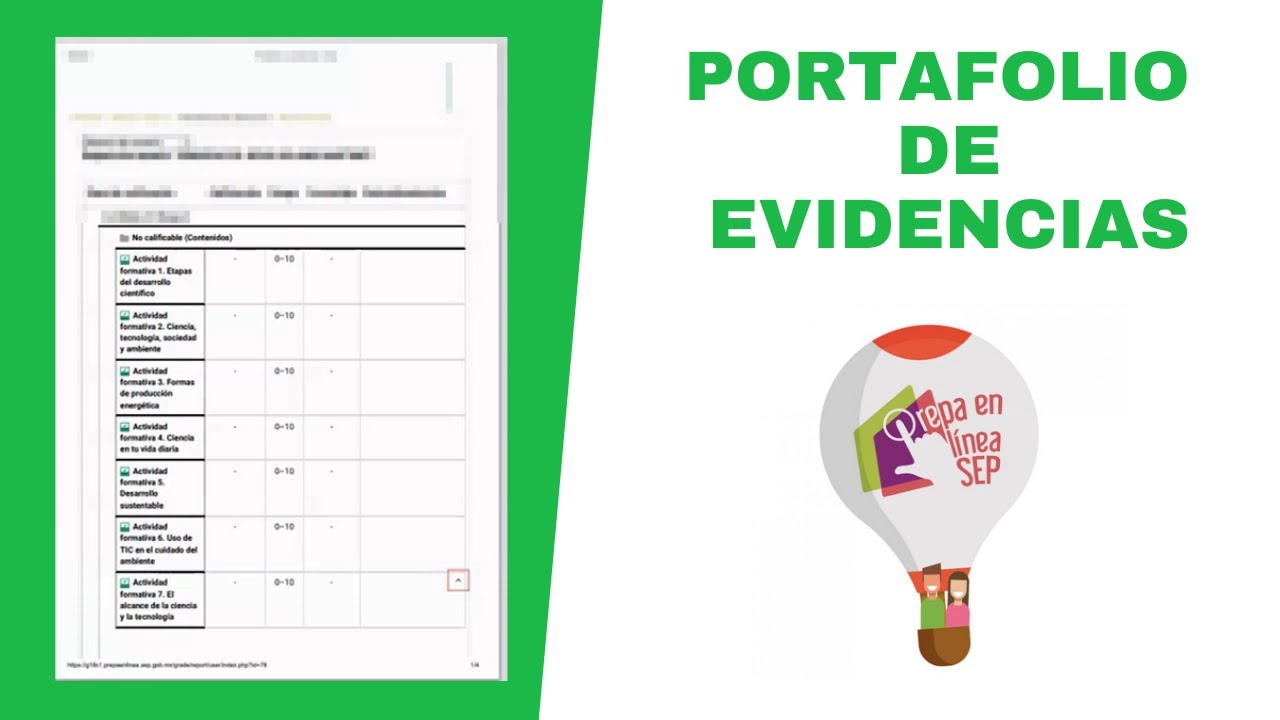 🤔🤔Cómo descargar el Portafolio de Evidencias de Prepa en Línea SEP ...