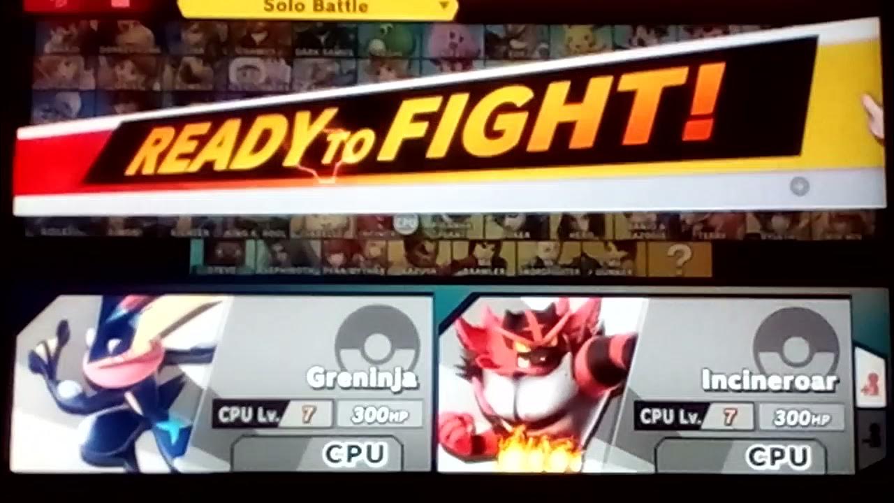 Super Smash Bros Ultimate: Greninja VS Incineroar (Pokemon Battle) - YouTube