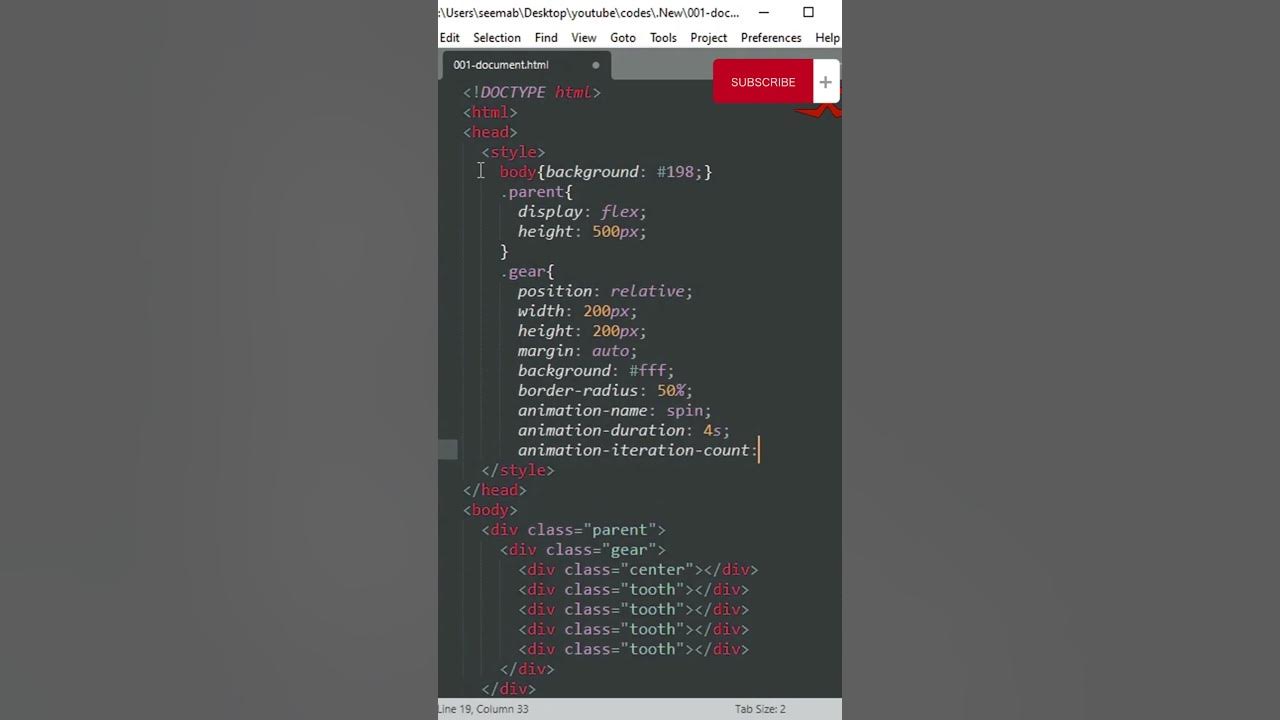 Create Gear Using CSS - YouTube