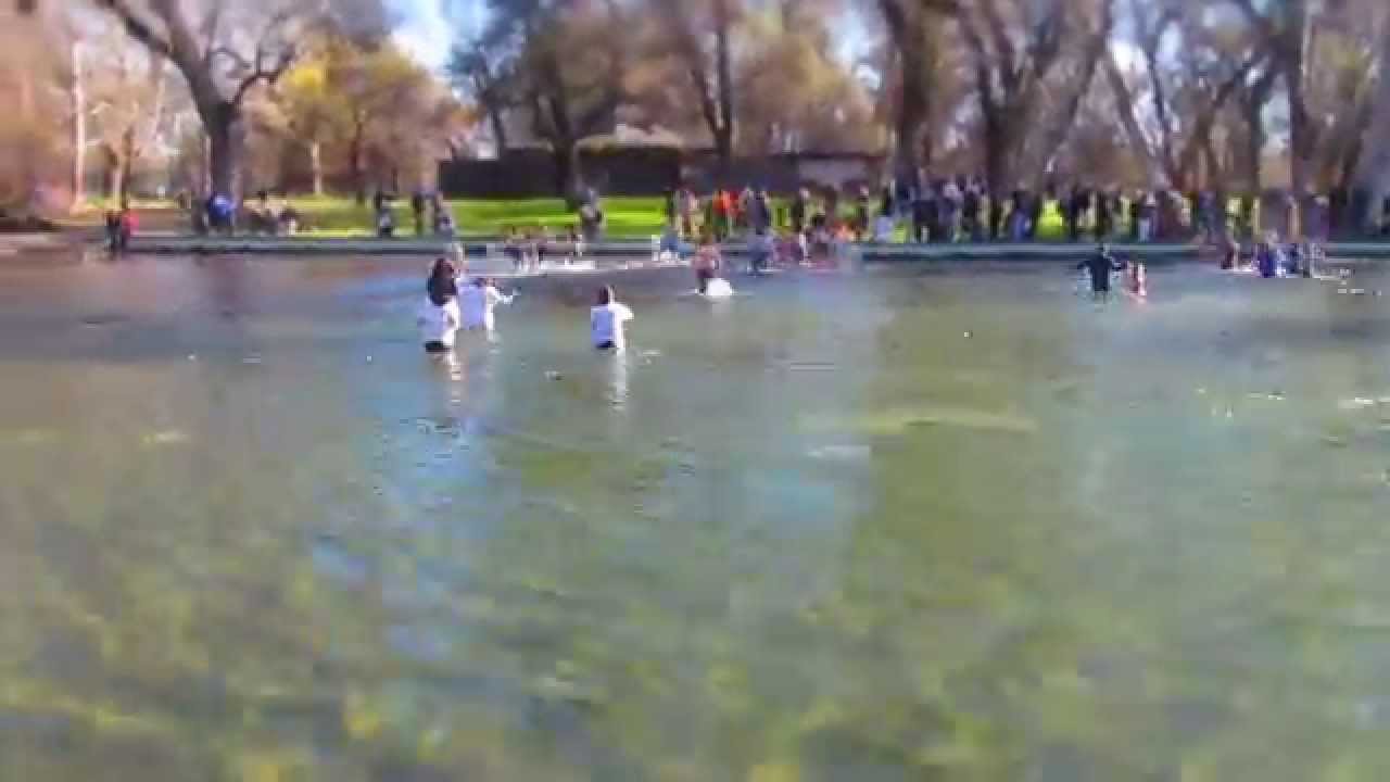 Evan's Polar Bear Swim at Sycamore Pool One Mile Chico - YouTube