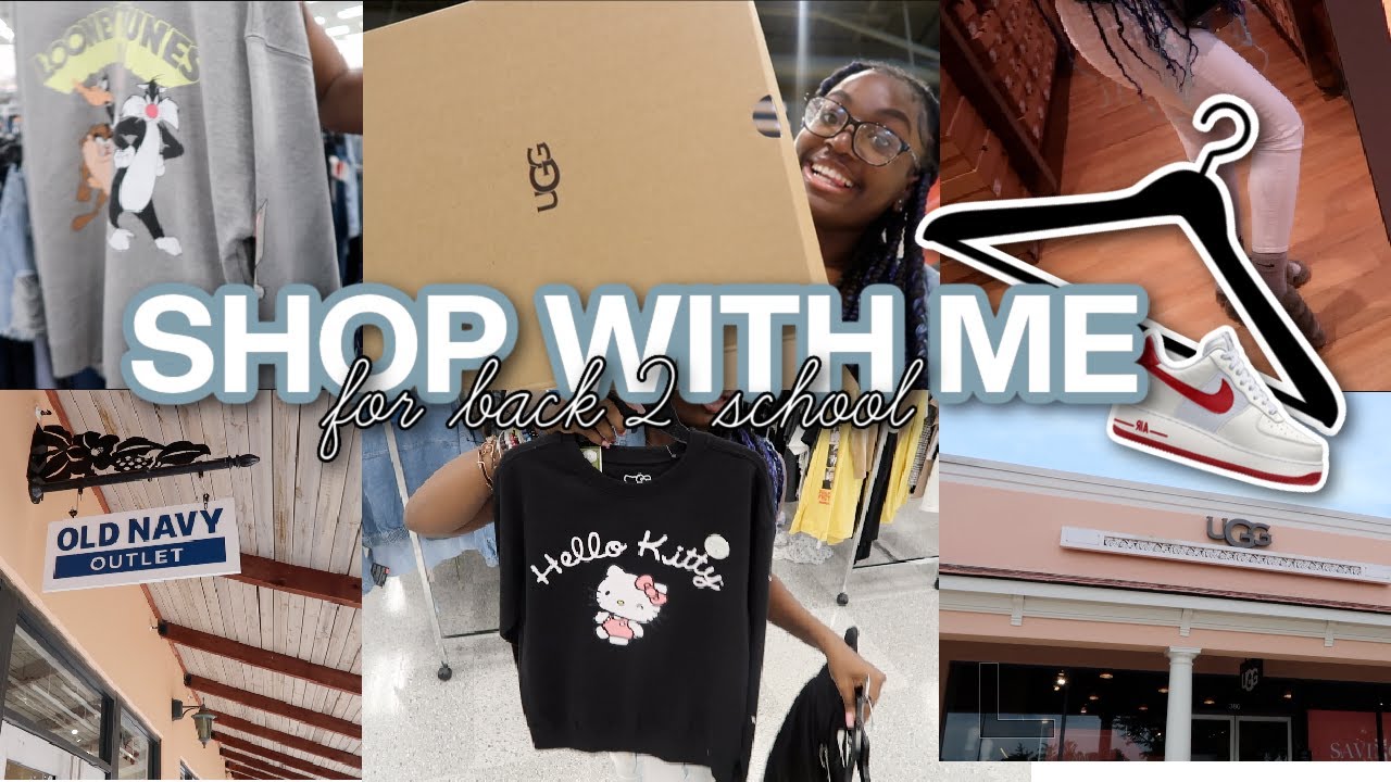 BACK 2 SCHOOL SHOP WITH ME!! (new shoes, hoodies, tops, pants & more ...